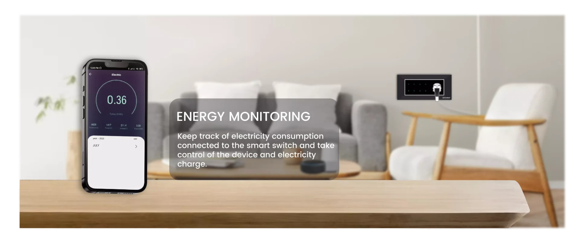 Buy Smart Wi-Fi 4 Gang Touch Switch remotely with Smartphone